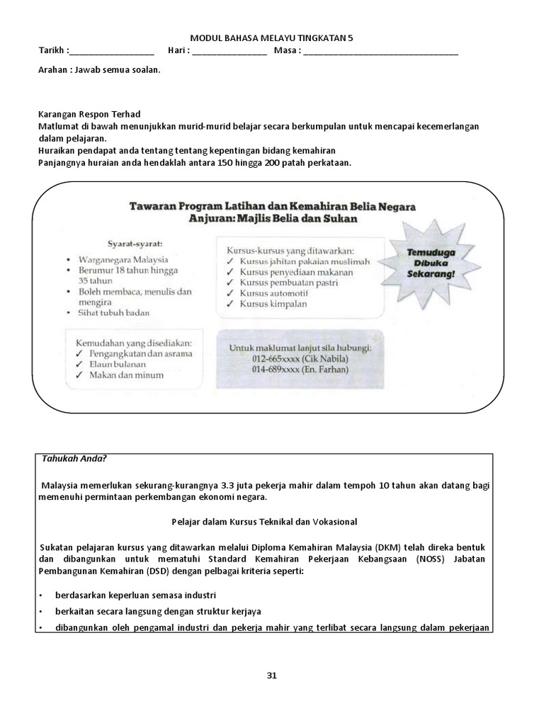 Bahan PDPR M25 (Karangan & Peribahasa) | PDF