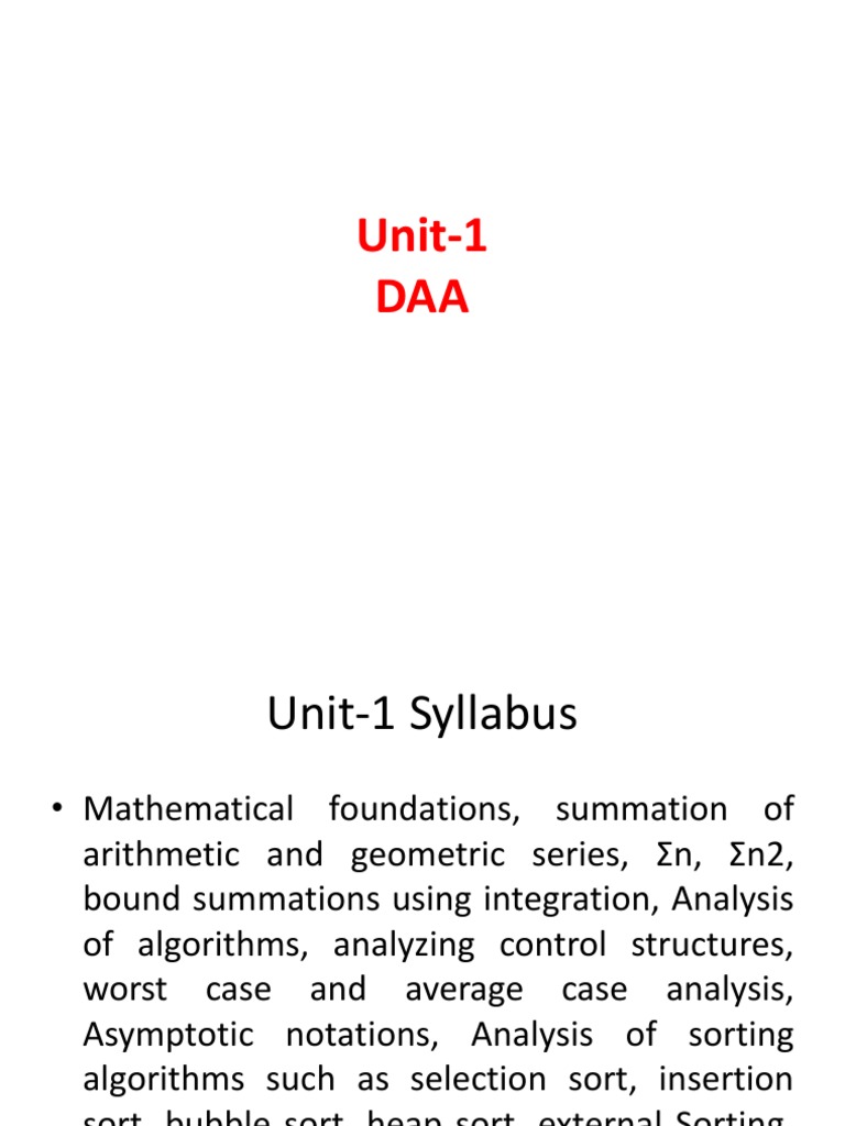 DAA PPT-1worst Case and Average Case Analysis, Asymptotic Notations | PDF | Time Complexity ...