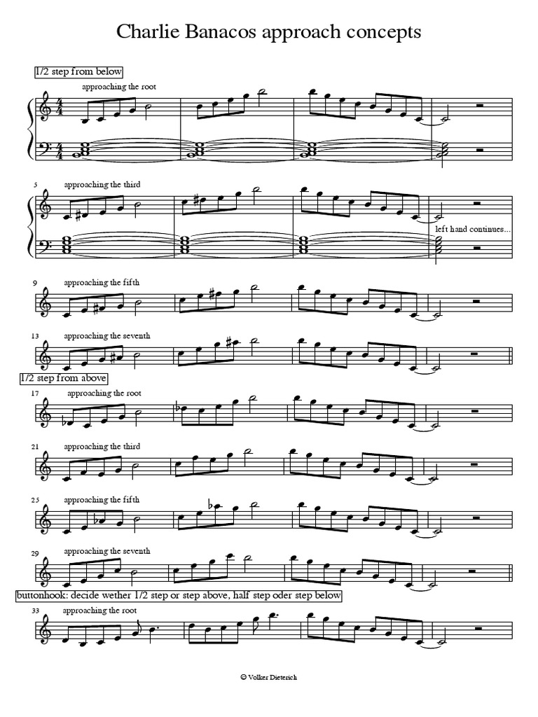 Charlie Banacos Approach Tones | PDF | Elements Of Music | Musicology