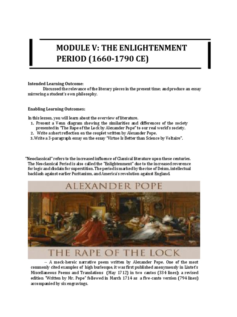 The Rape of The Lock | PDF