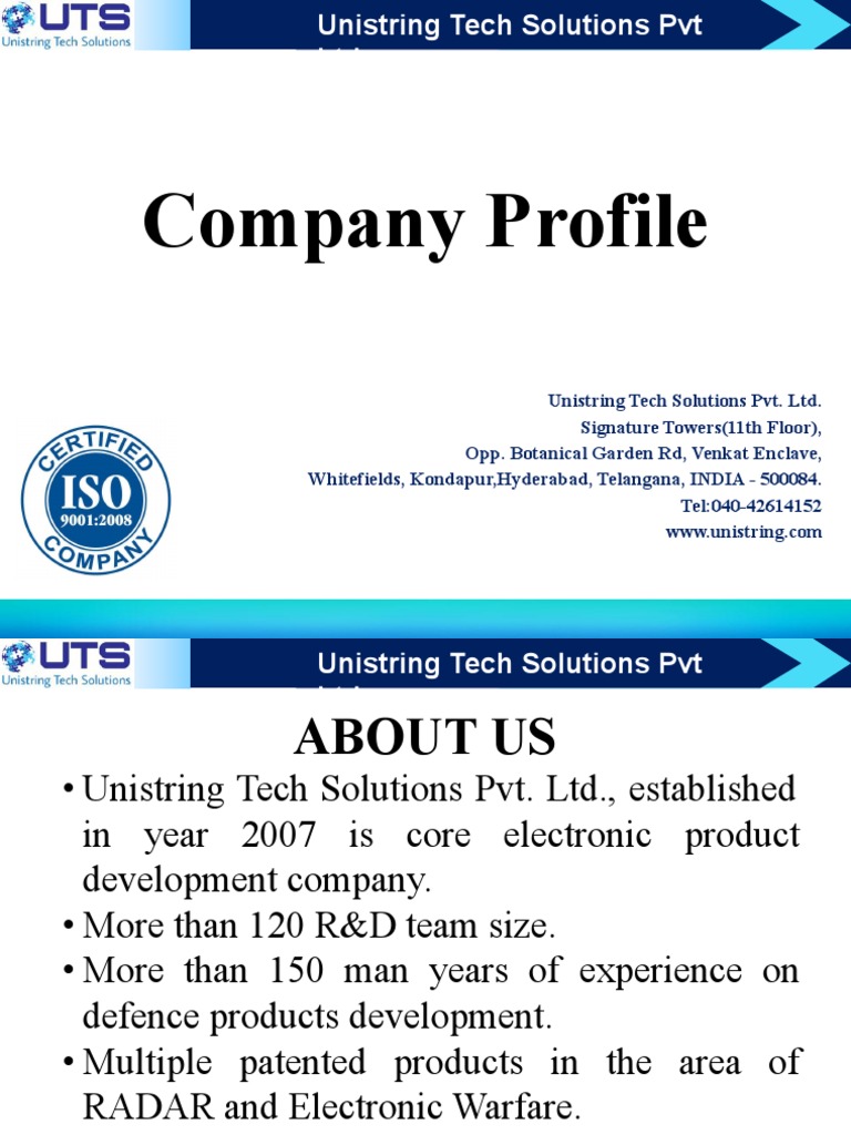 UTS Profile For Campus Drive | PDF