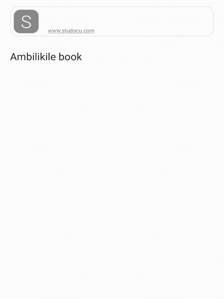 Ambilikile Book - Summary Economic Development - T - 221201 - 123719 | PDF