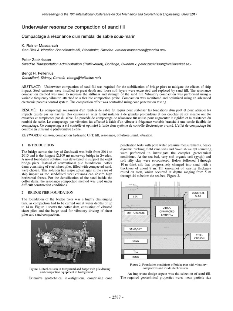 Underwater Resonance Compaction of Sand Fill - Massarsch | PDF | Deep ...