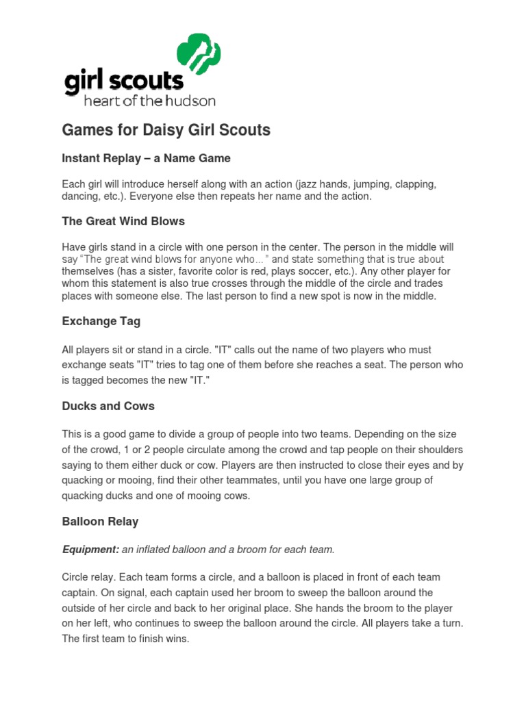 Fun Games for Daisy Girl Scouts | PDF | Mouse