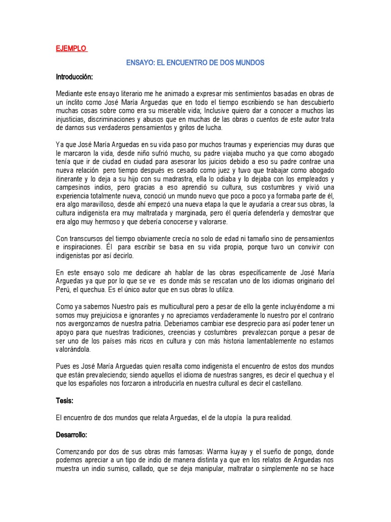 Ejemplo de Ensayo | PDF