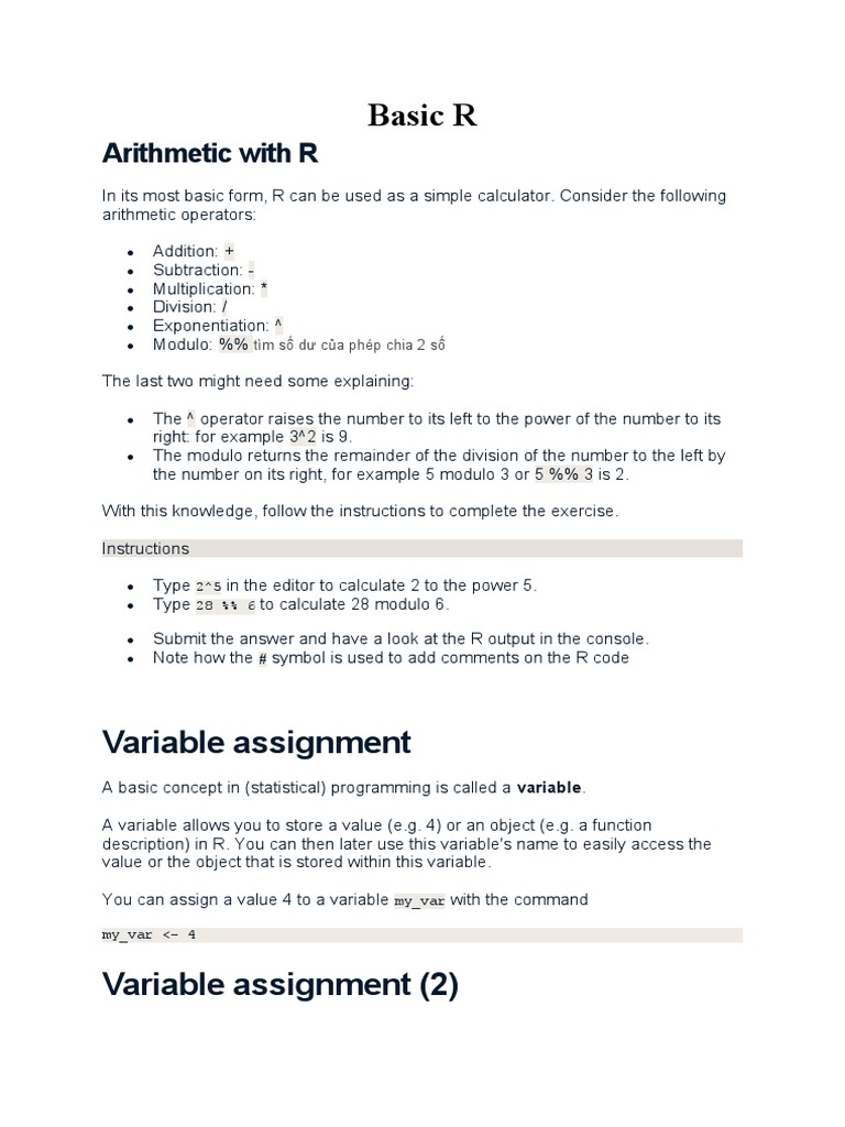 Basic R | PDF | Matrix (Mathematics) | Array Data Structure