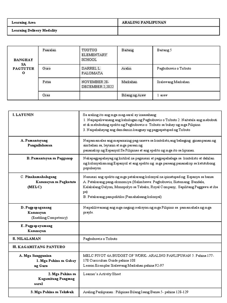 AP5 Q2 WK4 Day 1 | PDF