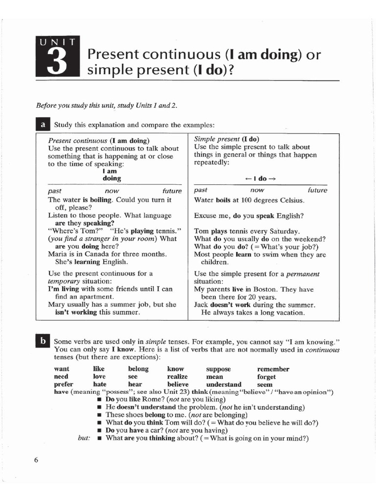 English Grammar in Use Unit 3 & 4 | PDF