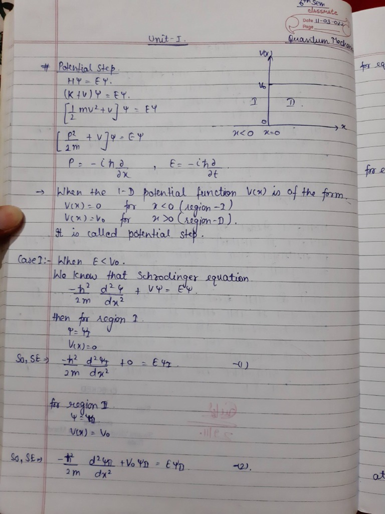 Quantum Mechanics Unit-1 | PDF