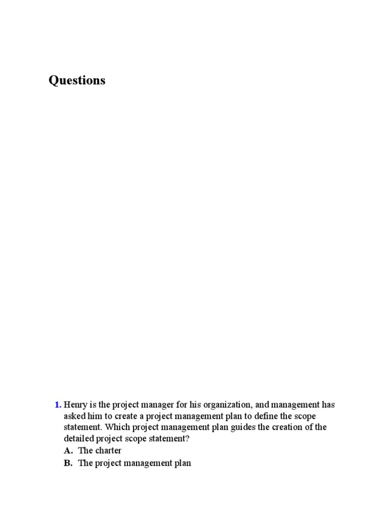 Chapter 5 Scope | PDF | Project Management | Business