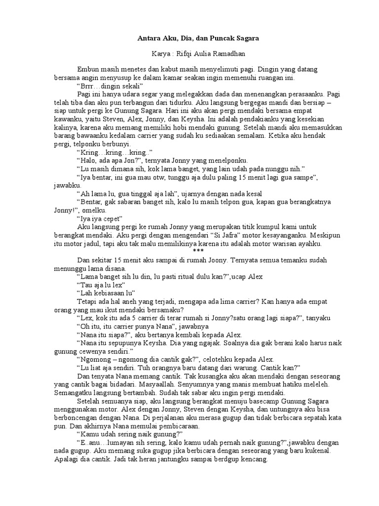 Pendakian Romantis ke Gunung Sagara | PDF