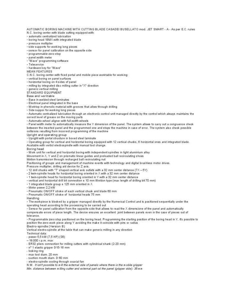Buselatto | PDF | Numerical Control | Drilling