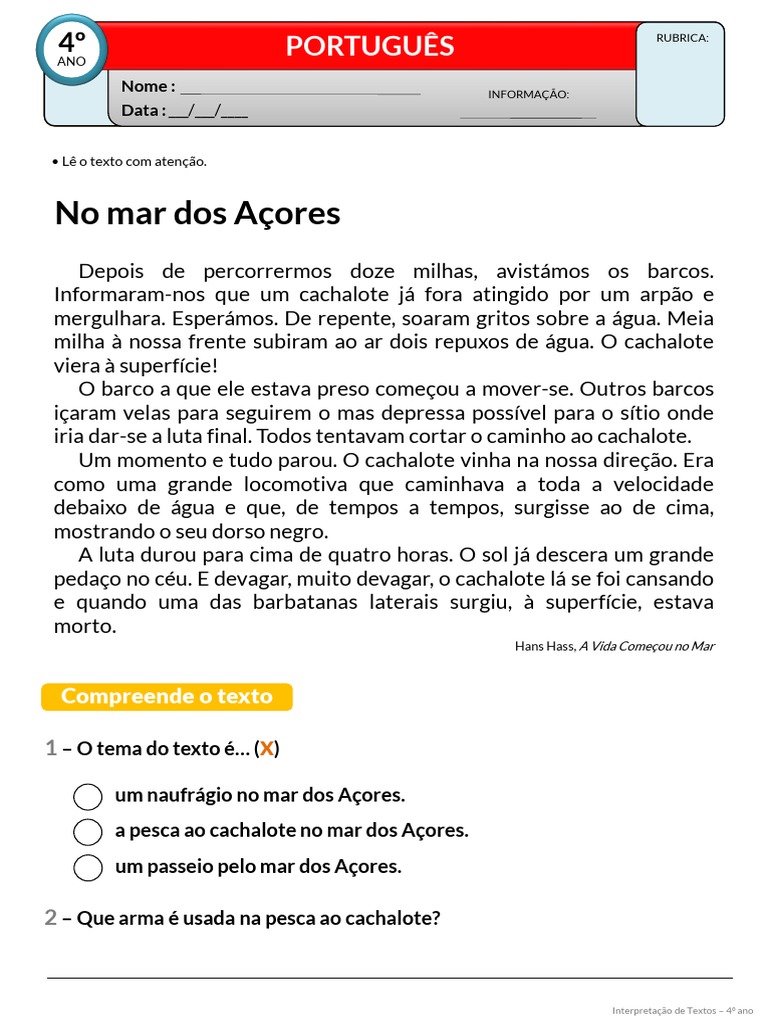 Texto 22 - No Mar Dos Açores | PDF | Pesca