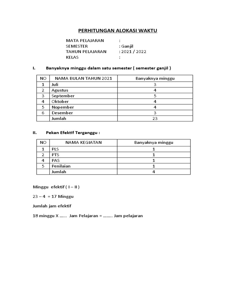 Perangkat Mengajar 2021 - 2022 | PDF