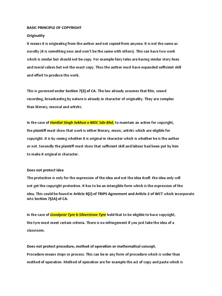 Basic Principle of Copyright | PDF | Copyright | Monopoly (Economics)