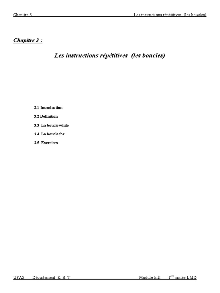 Boucles en Python : while et for | PDF | Structure de contrôle | Mathématiques