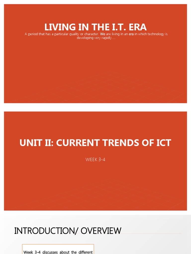 Week3 4 - Current IT Trends of ICT 1 | PDF | Data Analysis | Machine ...