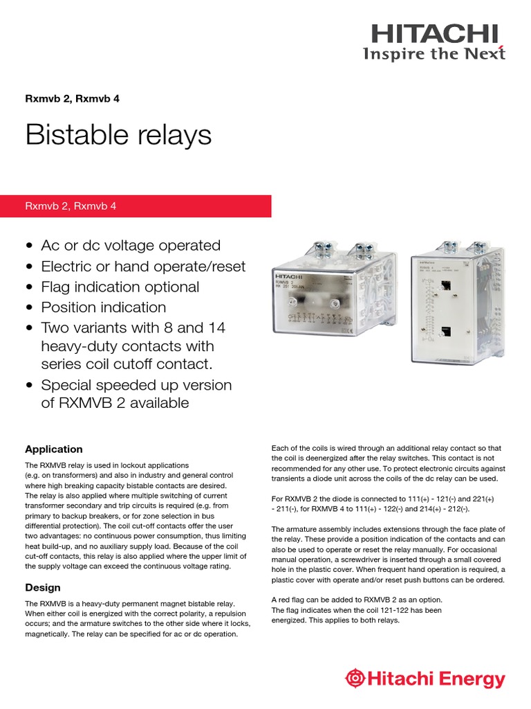 Datasheet | PDF | Relay | Inductor