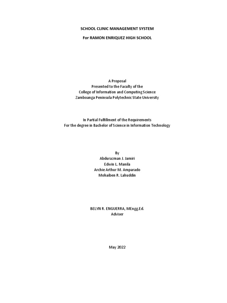 School Clinic Management System | PDF | Software Development Process ...