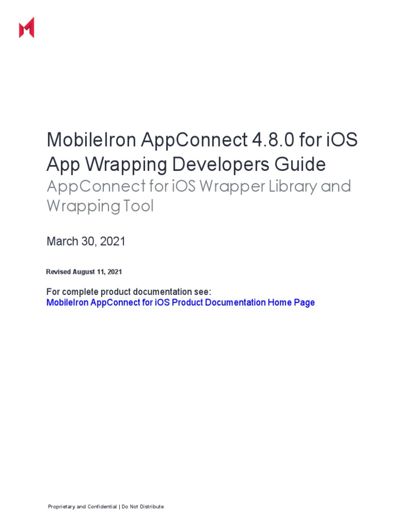 AppConnect 4.8.0 For iOS App Wrapping Developers Guide | PDF | Mobile ...