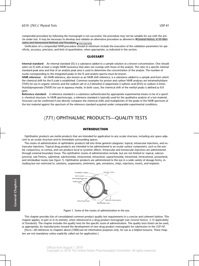 Usp 771 - Ophthalmic Products-Quality Tests | PDF | Topical Medication ...