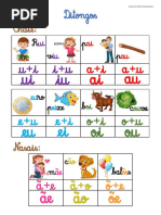 Ficha de Trabalho - Vogais e Ditongos | PDF | Artes Linguísticas e ...