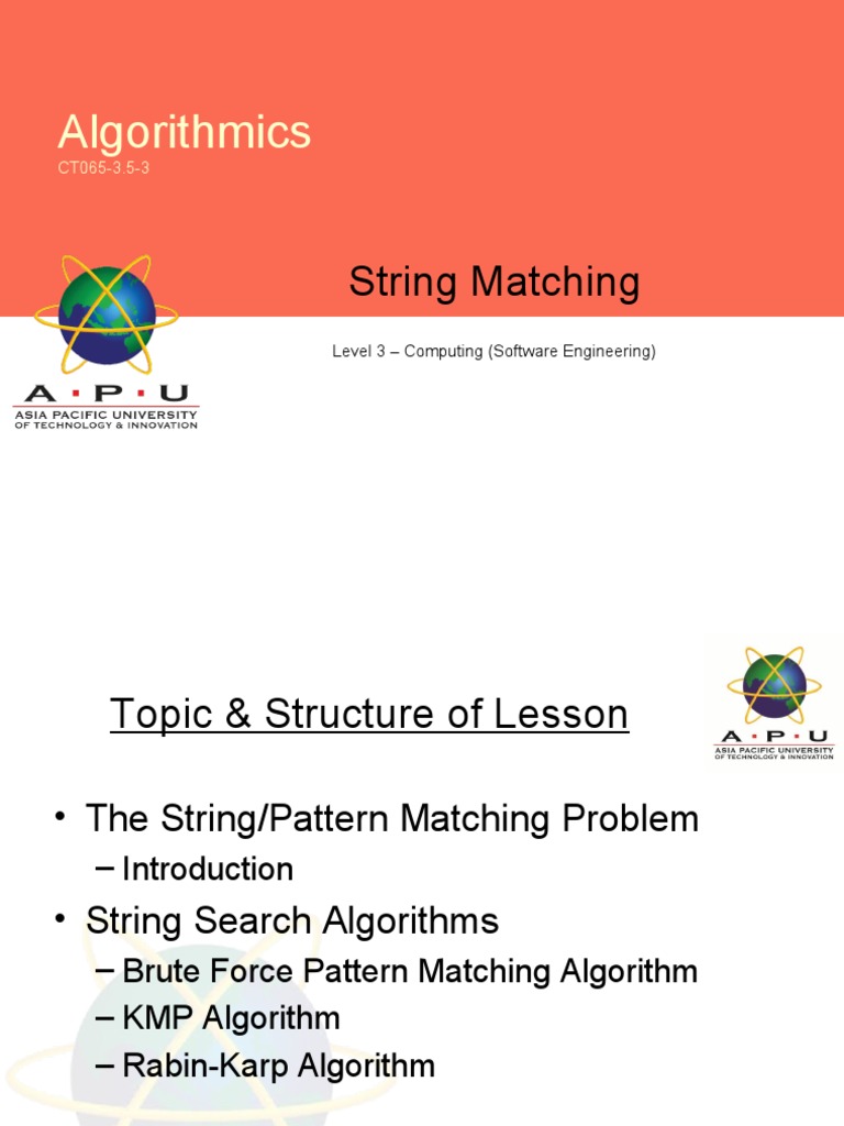 Lecture-11 String Matching | Download Free PDF | Computer Science ...