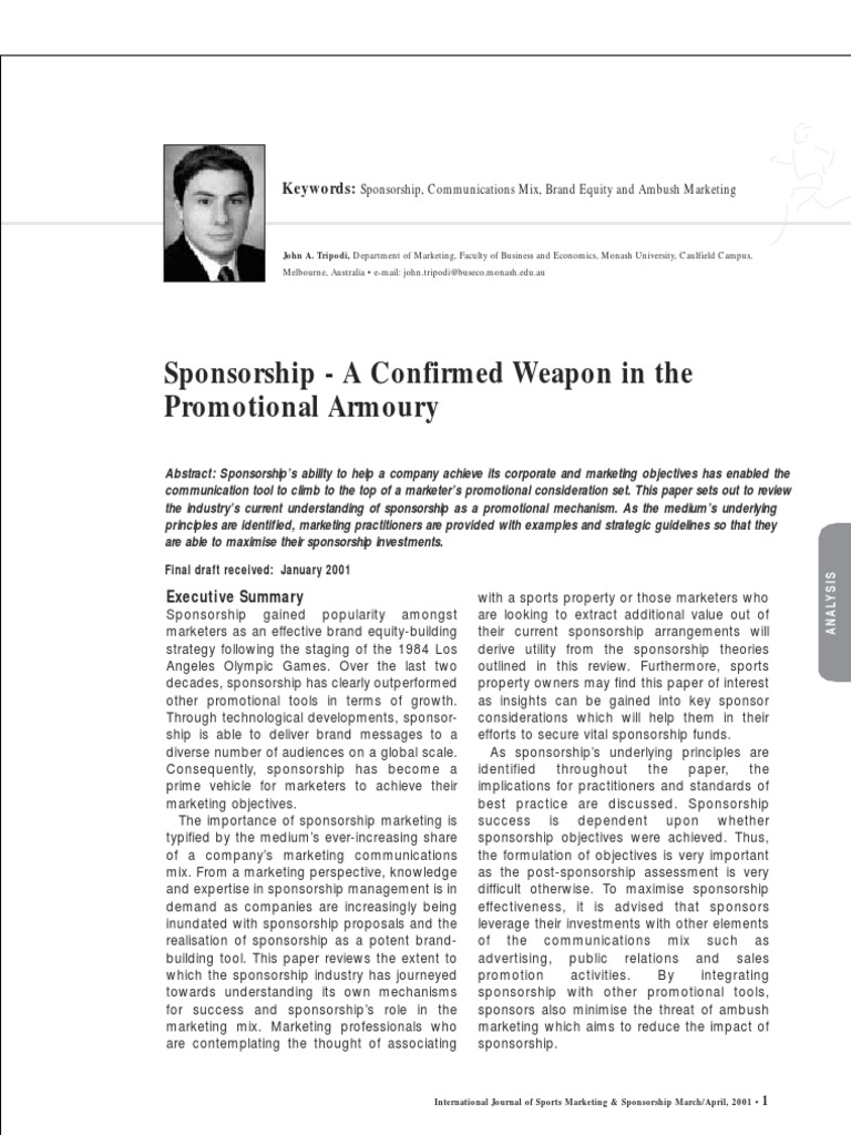 Sponsorship | Download Free PDF | Sponsor (Commercial) | Brand