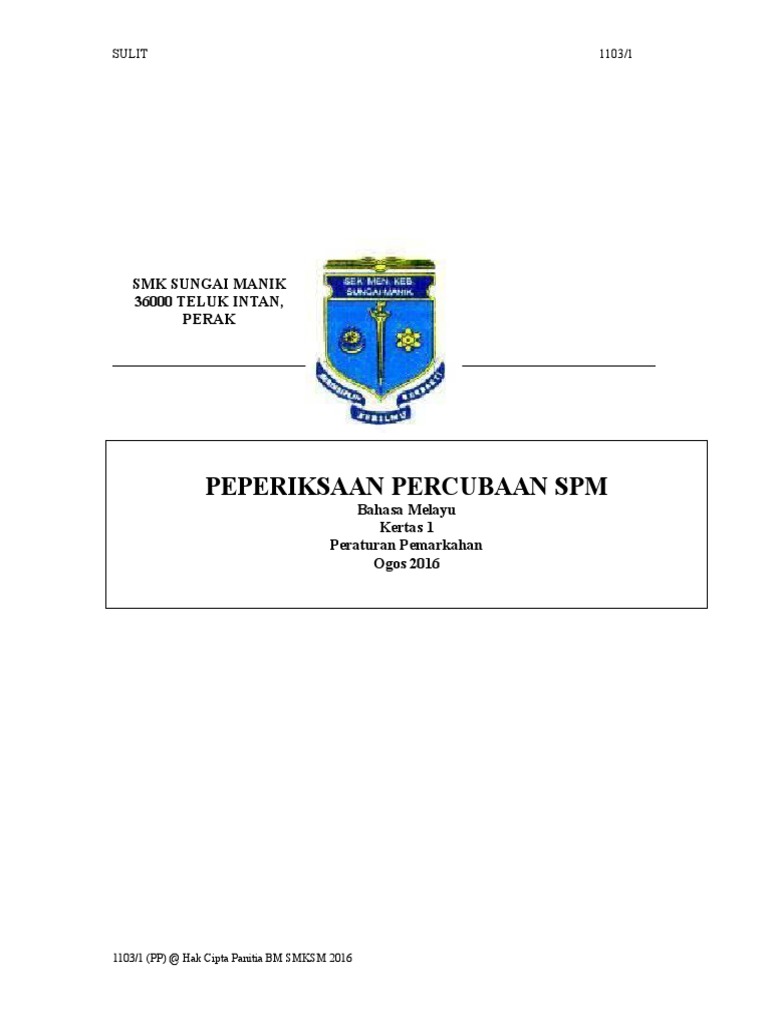 Skema-BM1 Perak | PDF