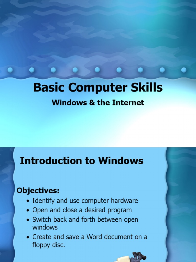 Basic Computer Skills: Windows & The Internet | Download Free PDF | System Software | Computer ...