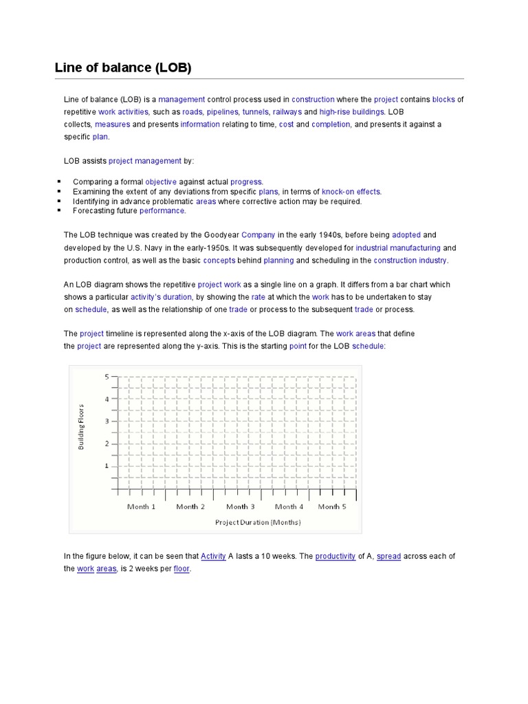 Line of Balance | PDF | Project Management | Economies