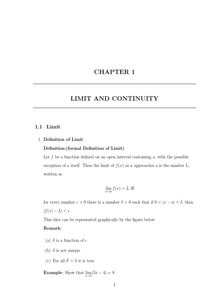 Limit | PDF | Continuous Function | Function (Mathematics)