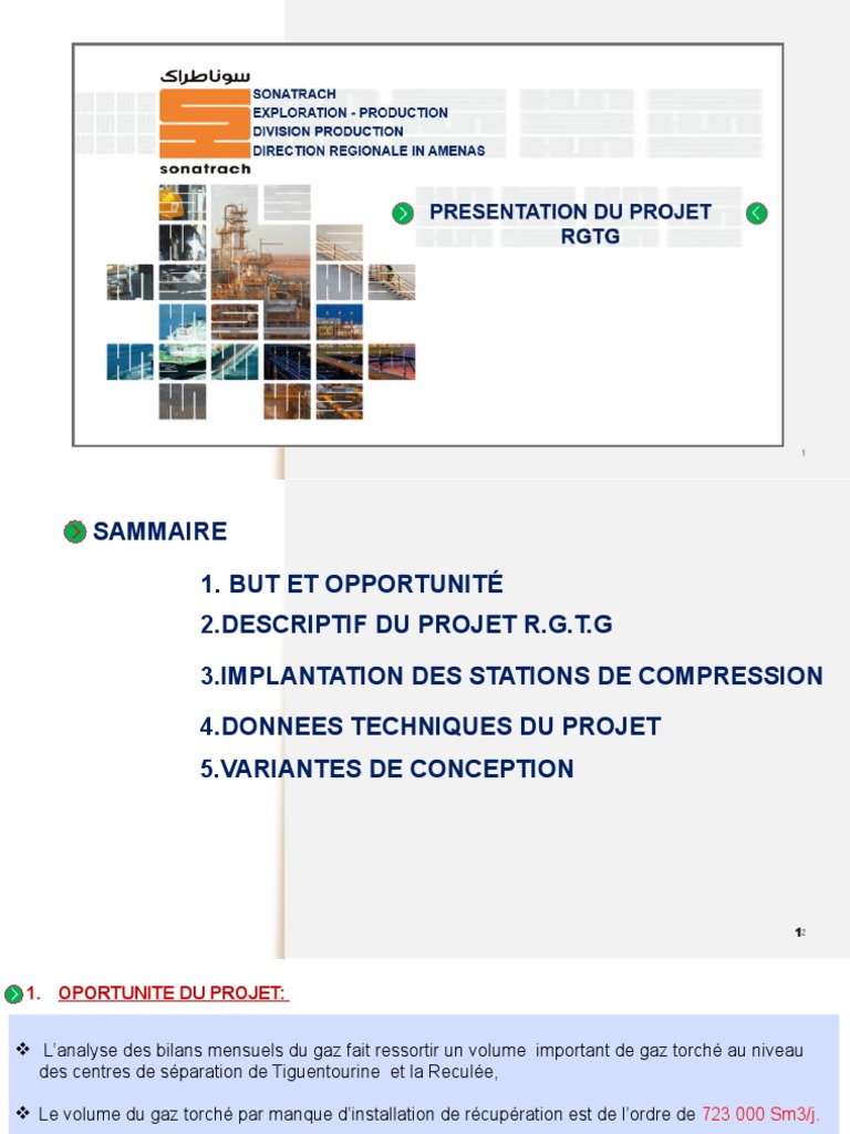 Projet de Compression de Gaz R.G.T.G | PDF | Technologie et ingénierie
