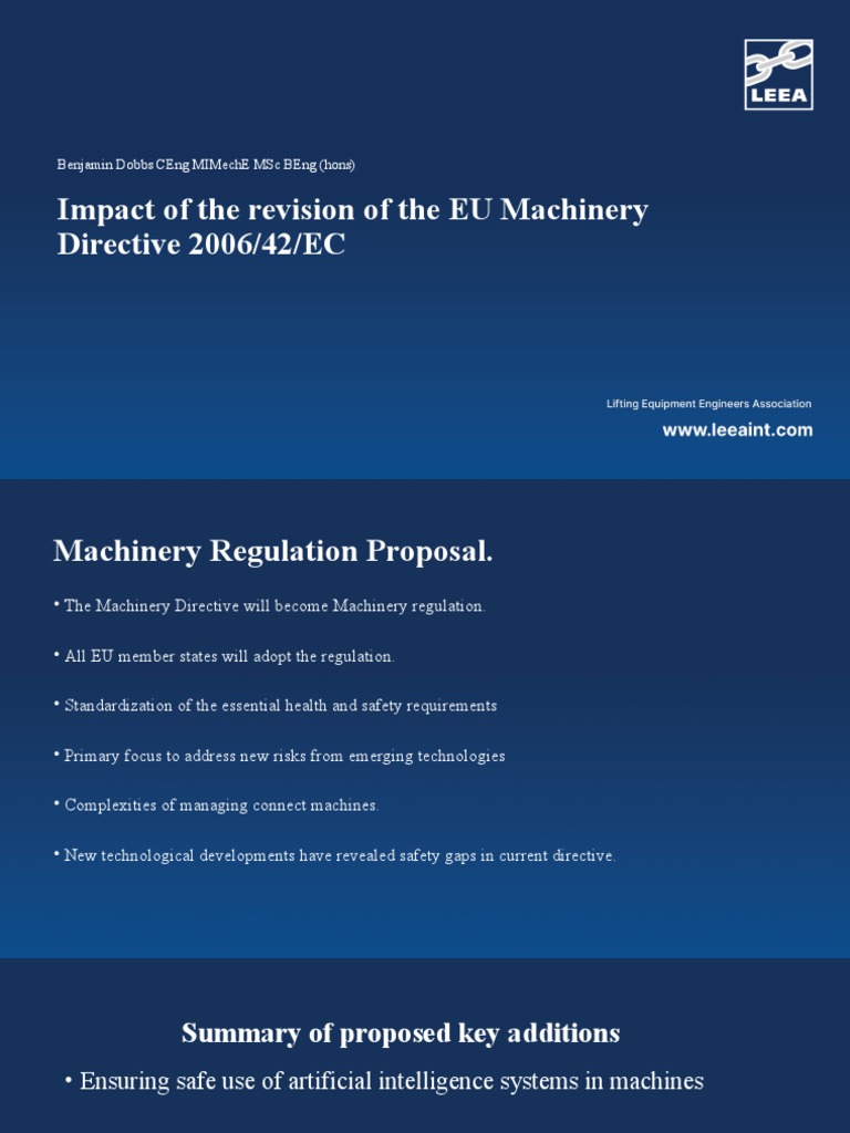EU Machinery Regulation Update | PDF | Safety | Risk Assessment