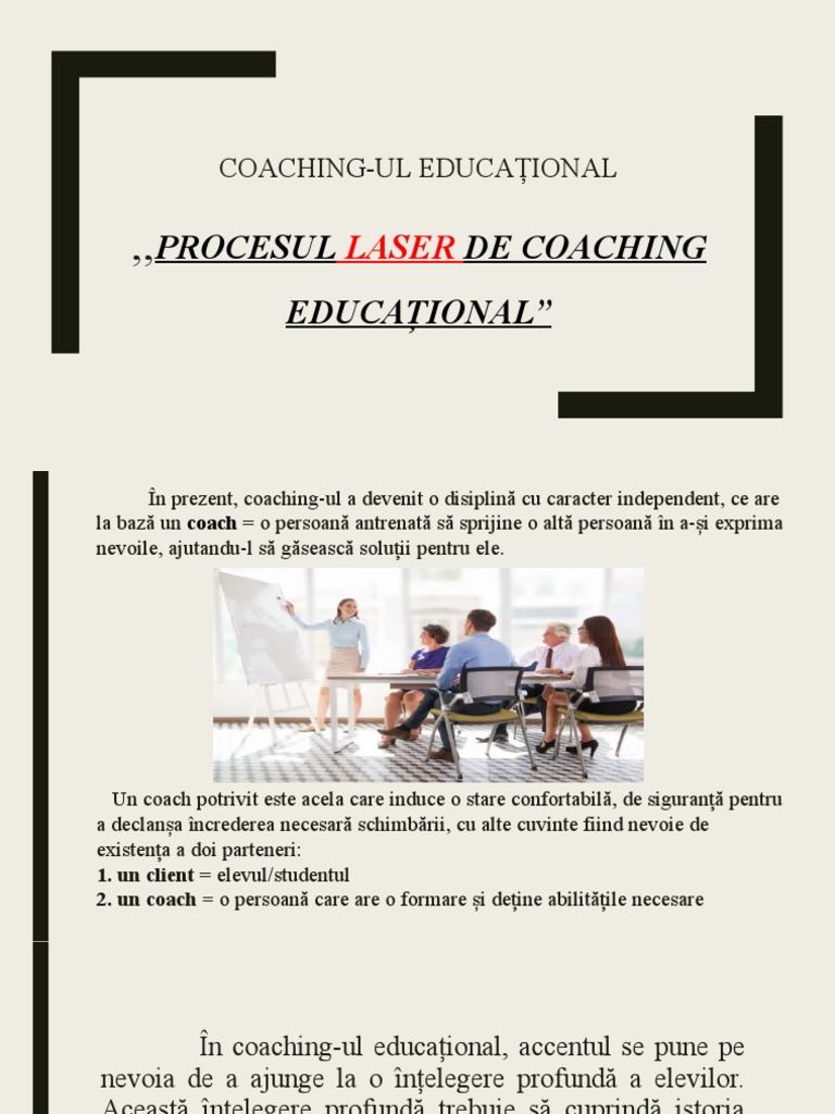 Coaching-Ul Educațional | PDF