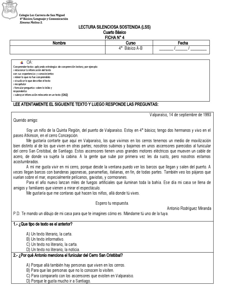 Ficha LSS N°4 | PDF