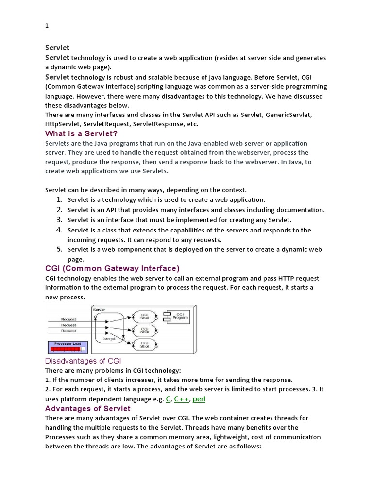 Unit 1 Servlet | Download Free PDF | Networking | Internet & Web