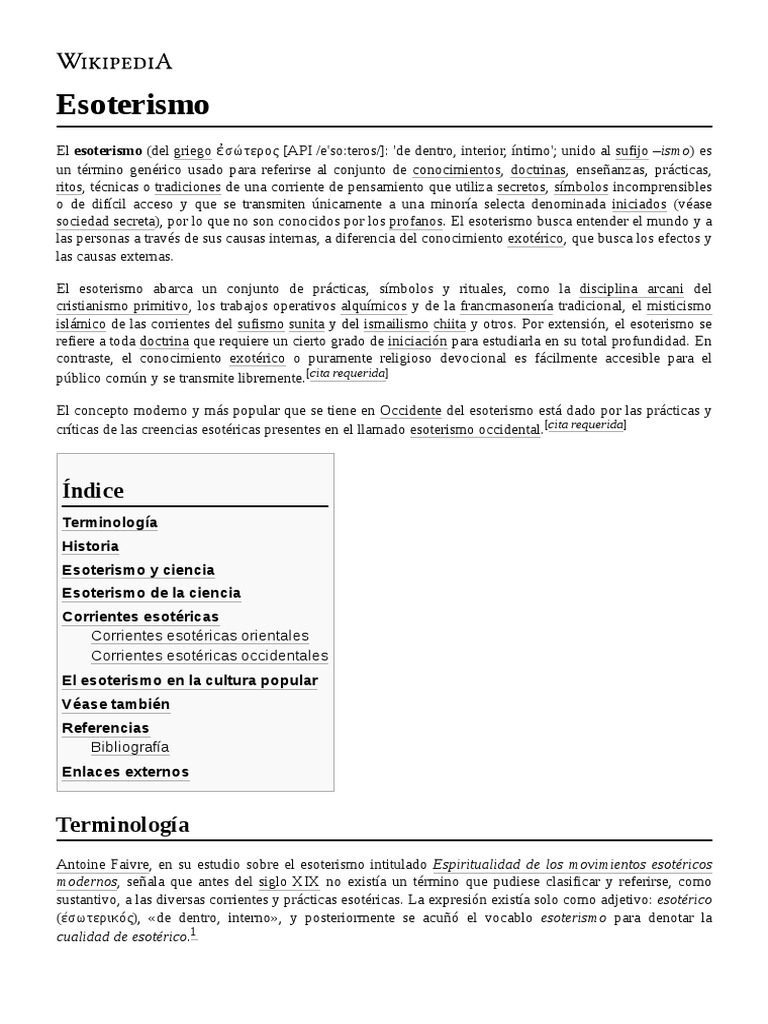 Esoterismo | PDF | Esoterismo occidental | Teorías filosóficas