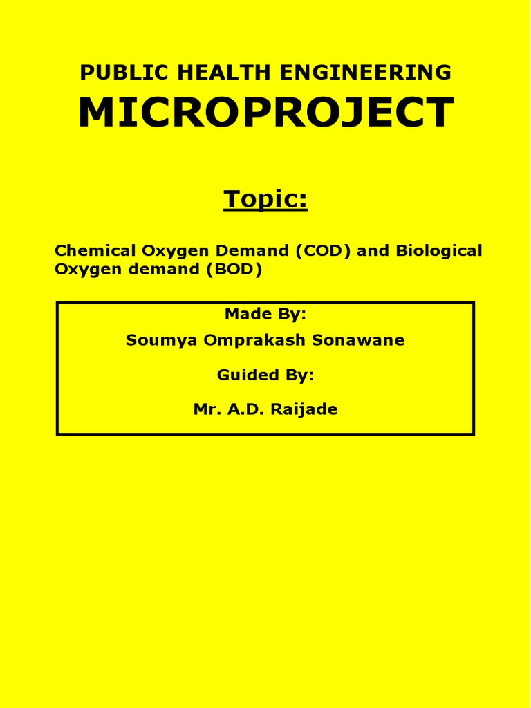 Public Health Engineering Microproject | PDF | Sewage | Waste Treatment ...