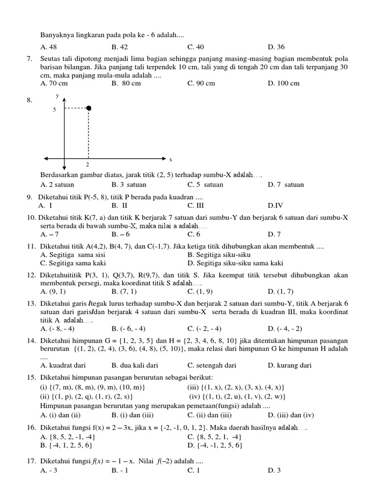SOAL PAS MTK KLS 8 K13 - WEBSITE WWW - Kherysuryawan.id-2 | PDF