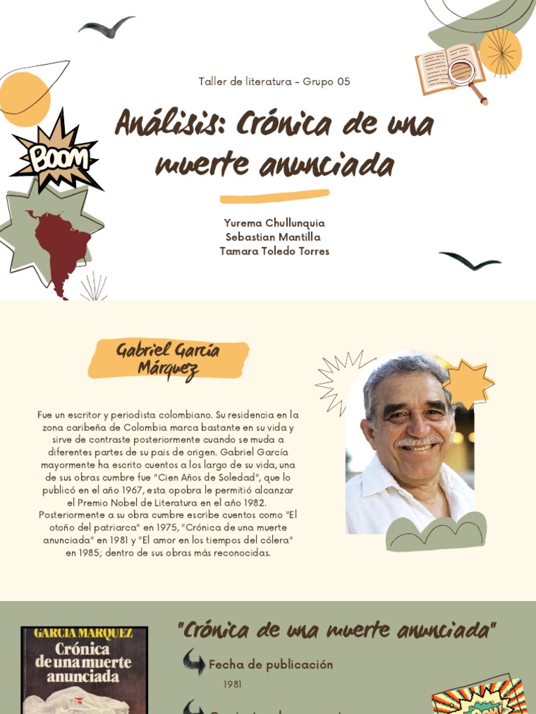 Análisis de "Crónica de una muerte anunciada" | PDF