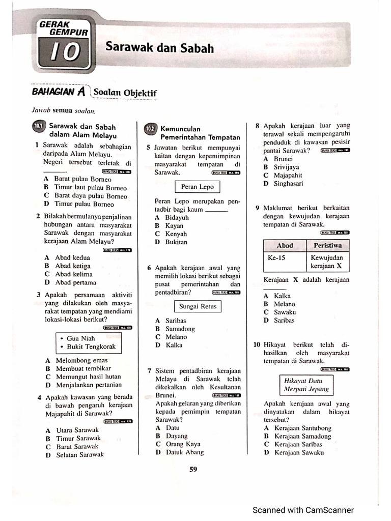 Form 2 Sejarah Bab 10 #1 | PDF