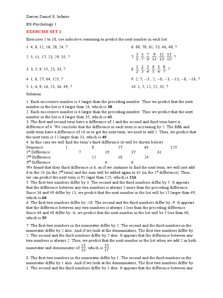 Execise Sets (Week 1-7) Darren Daniel Infante | PDF | Theoretical Computer Science | Combinatorics