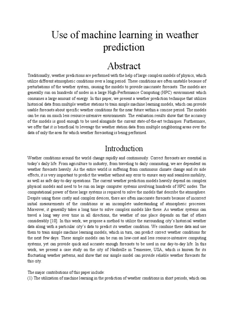 Untitled Document | Download Free PDF | Machine Learning | Weather Forecasting