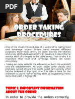 SOP Restaurant Service Sequence 2 | PDF | Menu | Restaurants