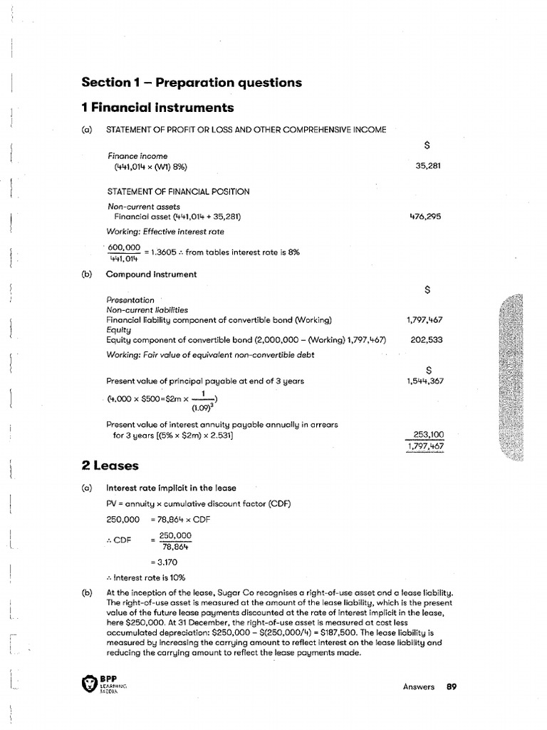 SBR Answer Bank | PDF