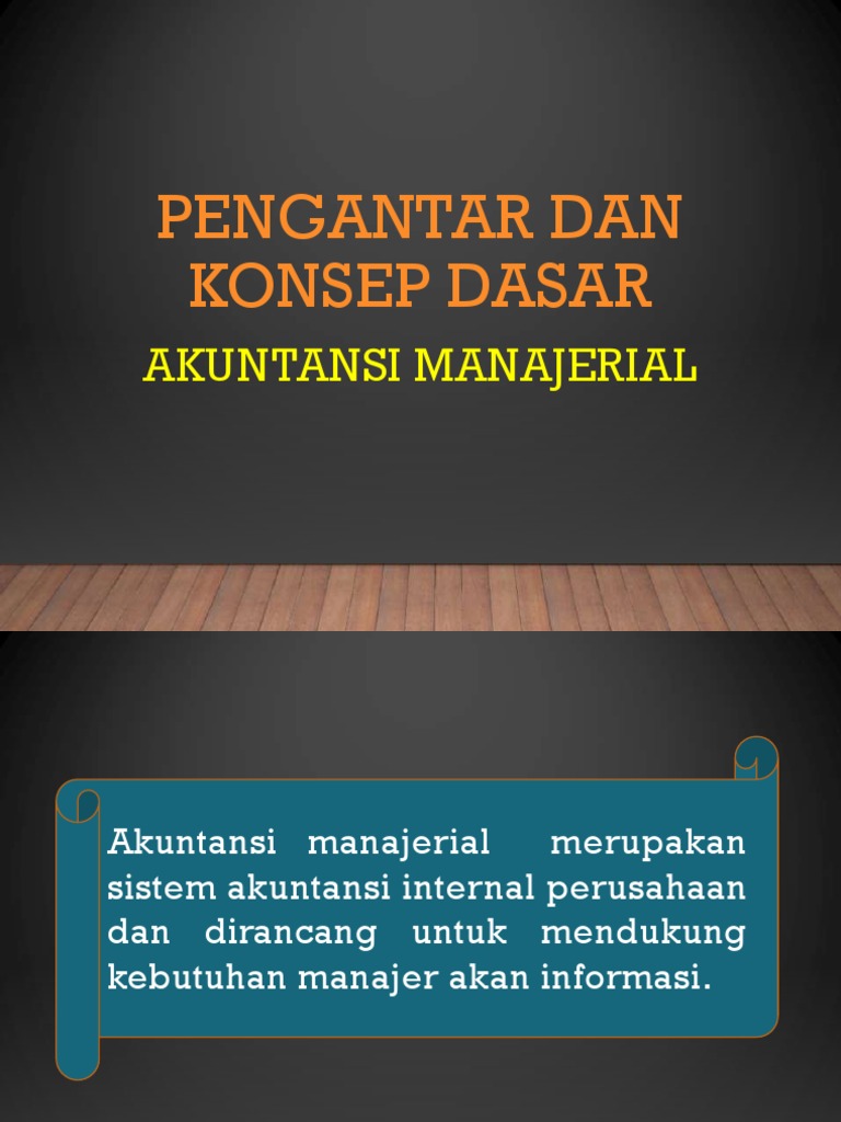 01 Pengantar Akuntansi Manajerial | PDF