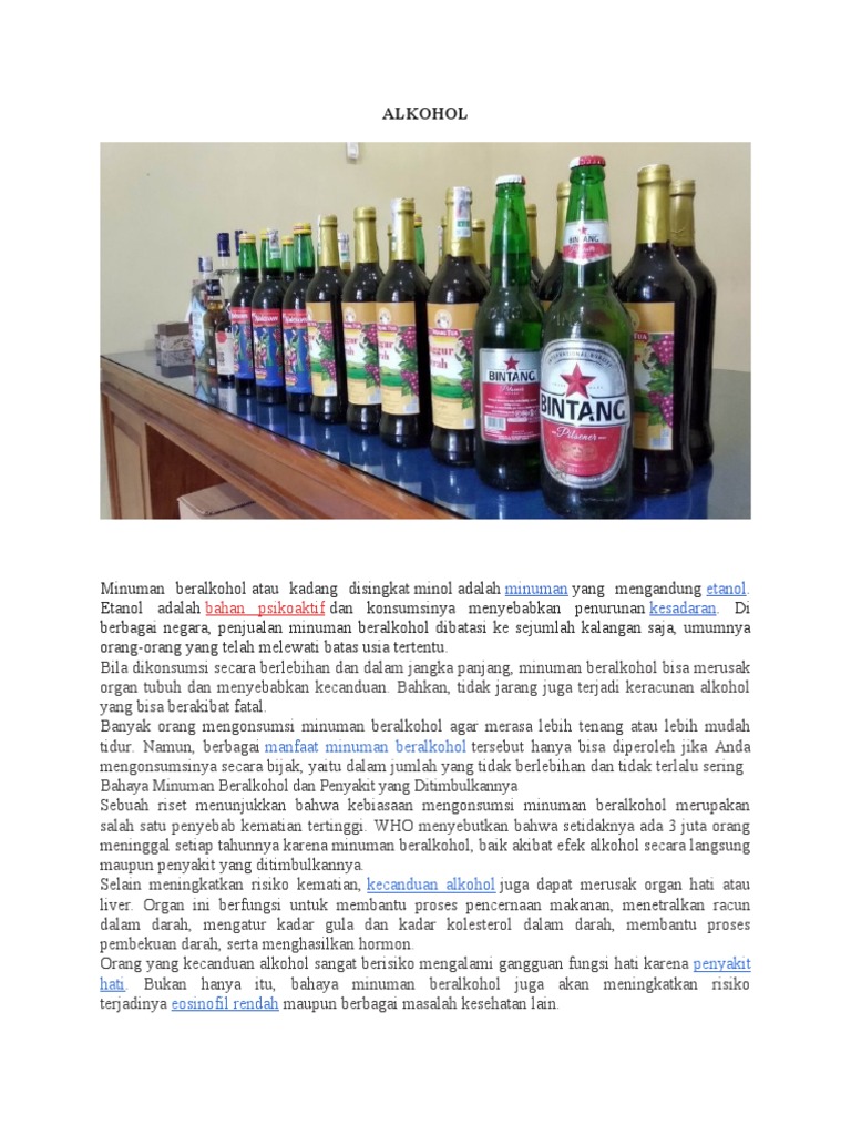ALKOHOL | PDF | Pengembangan Diri | Gaya Hidup