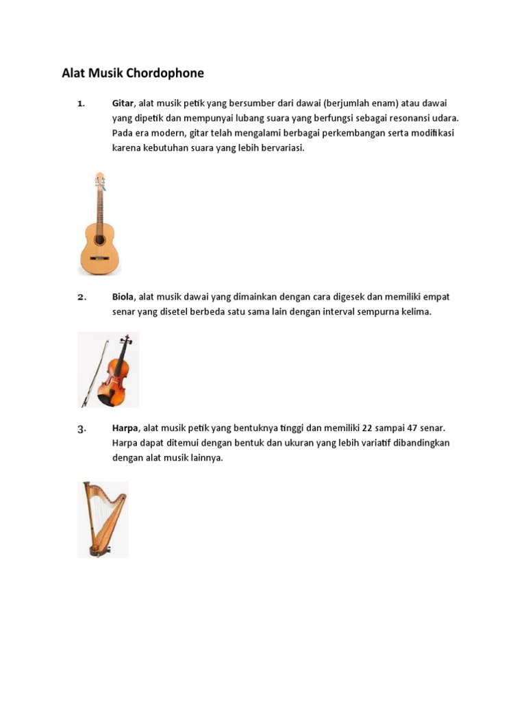 Alat Musik Chordophone | PDF