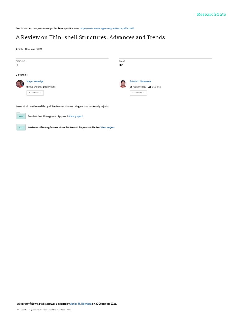 Review Of Thin Shell Structures Pdf Dome Ellipse